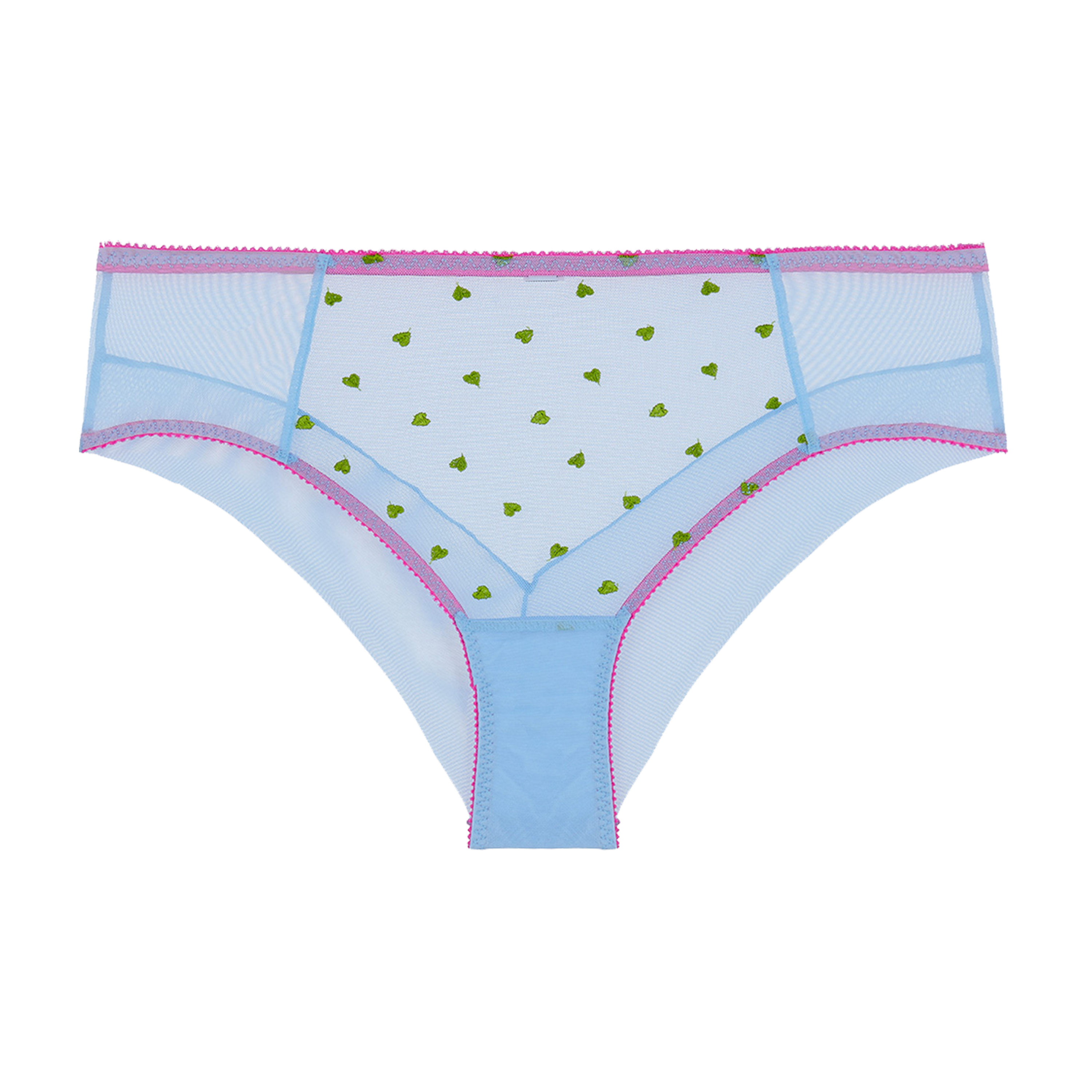 Betty Heart Embroidery Sheer High Waist Knicker – Dora Larsen