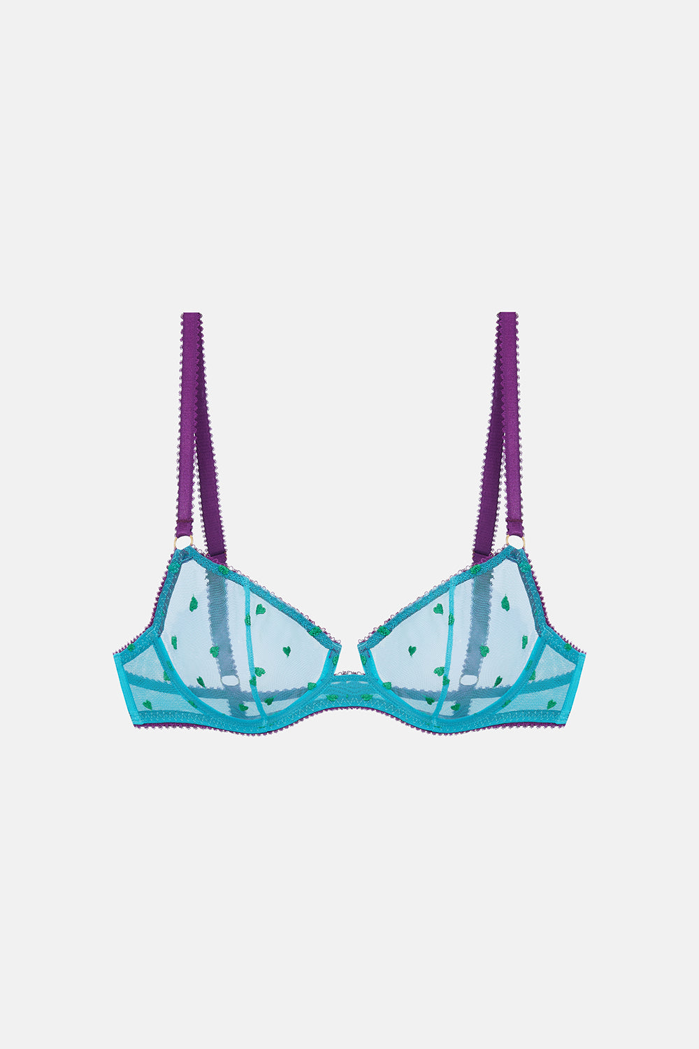Nelle Heart Embroidery Underwire Bra – Dora Larsen