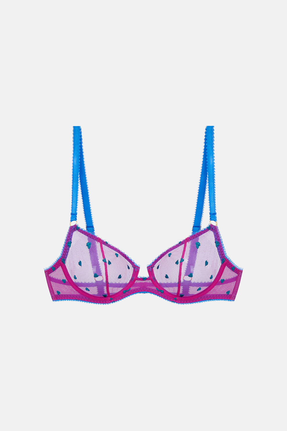 Mabel Heart Embroidery Underwire Bra – Dora Larsen