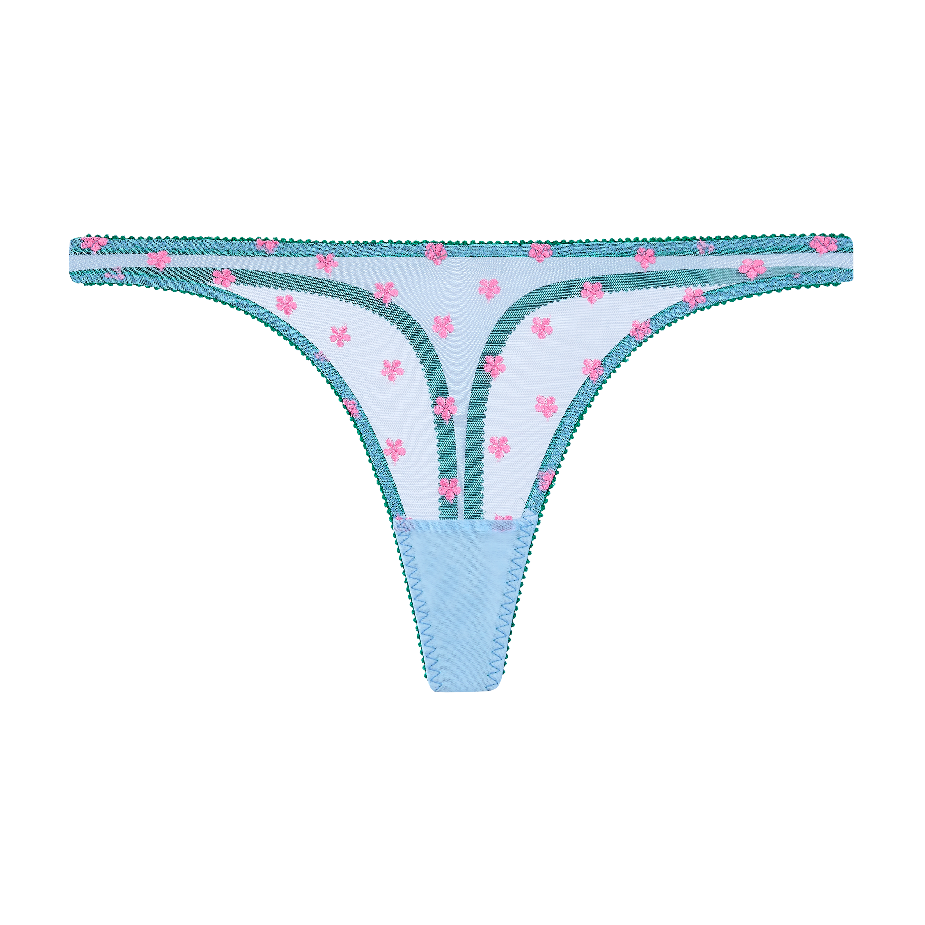 Sage Embroidery Thong – Dora Larsen